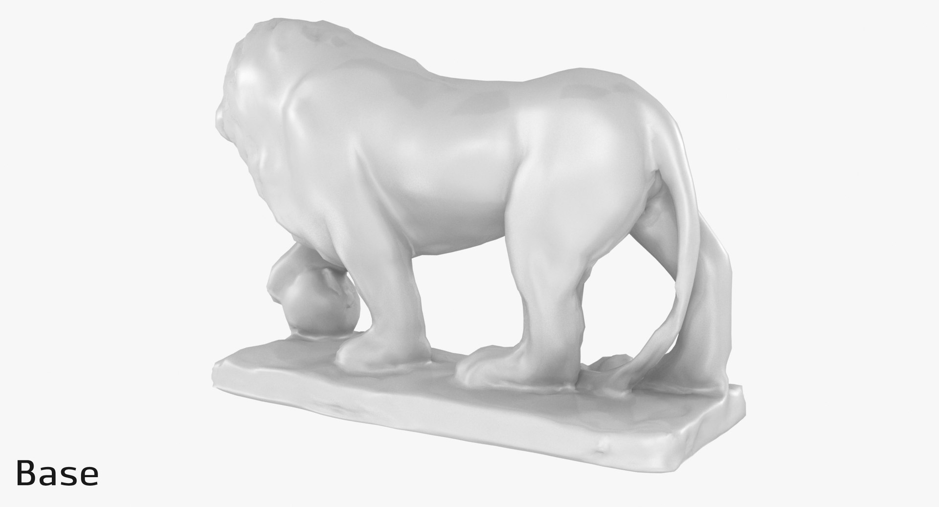 White lion statue 3D - TurboSquid 1265385