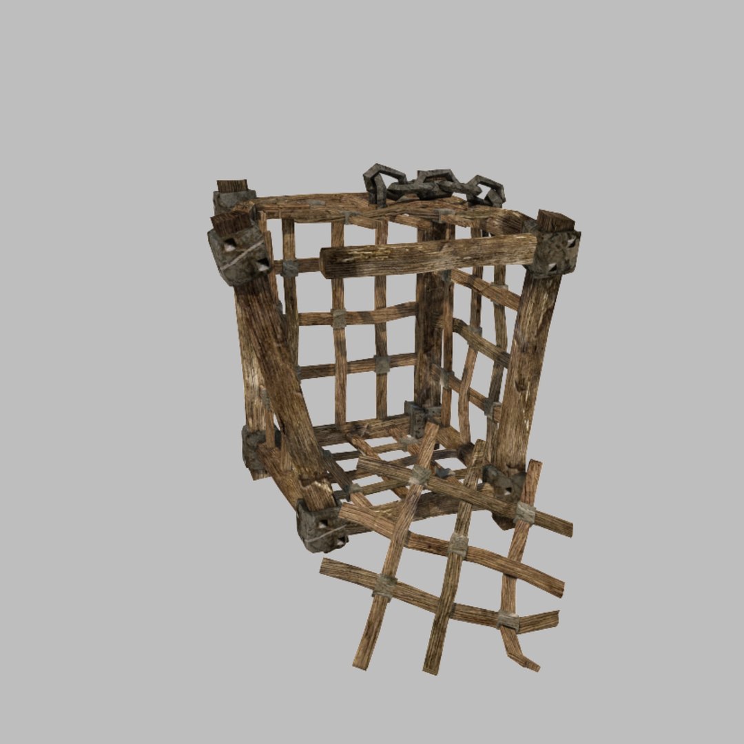 Wooden Cage 3d Obj