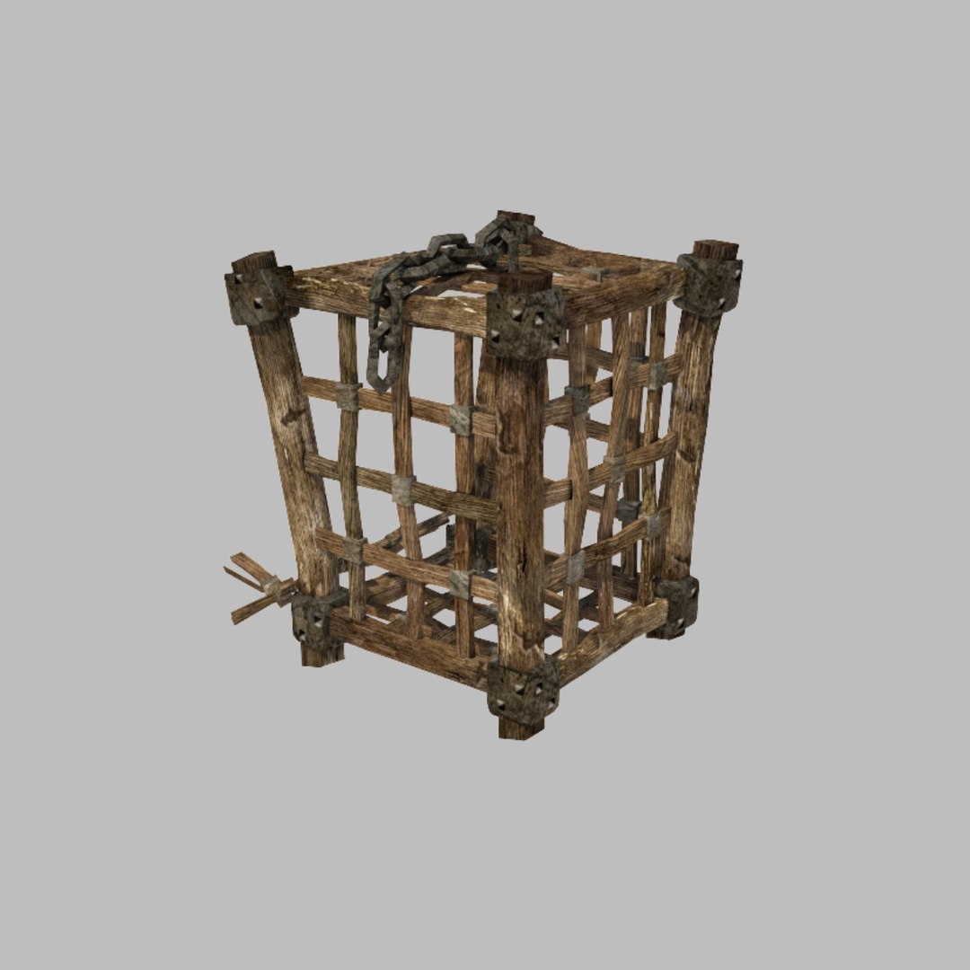 Wooden Cage 3d Obj