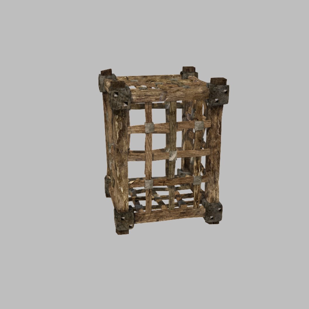 Wooden Cage 3d Obj
