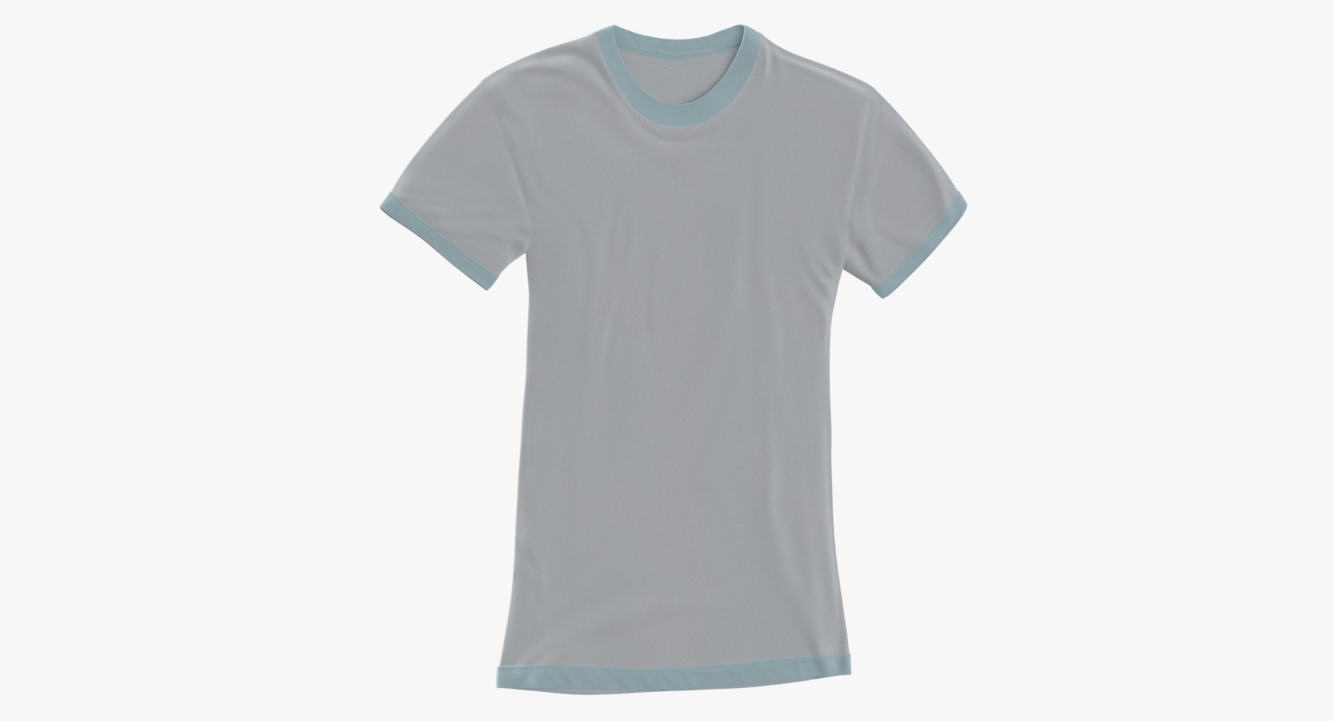 Female Crew Neck Laying White and Blue 02 3D model - TurboSquid 1738255