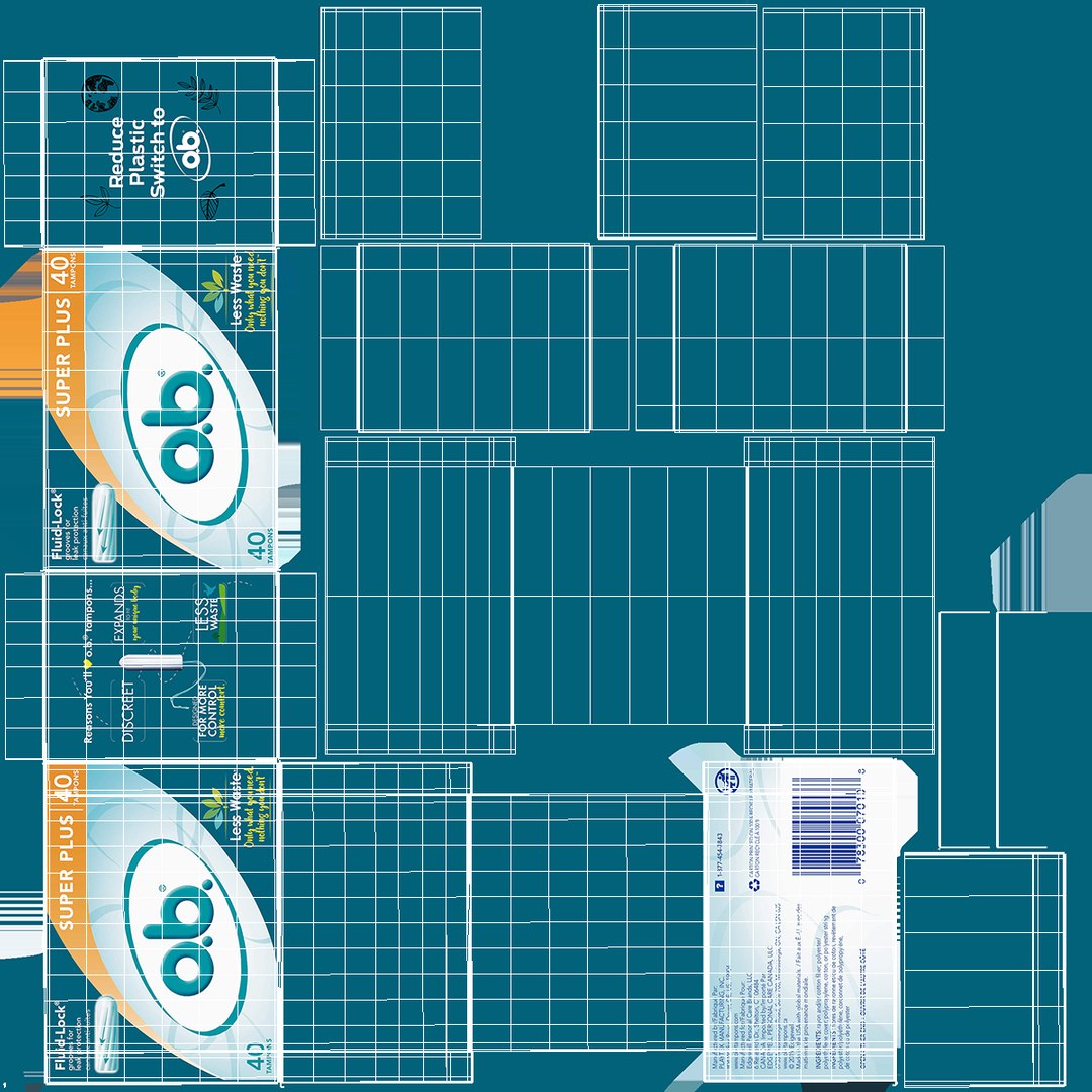 3D OB Super Plus Package 40 Tampons - TurboSquid 2164605