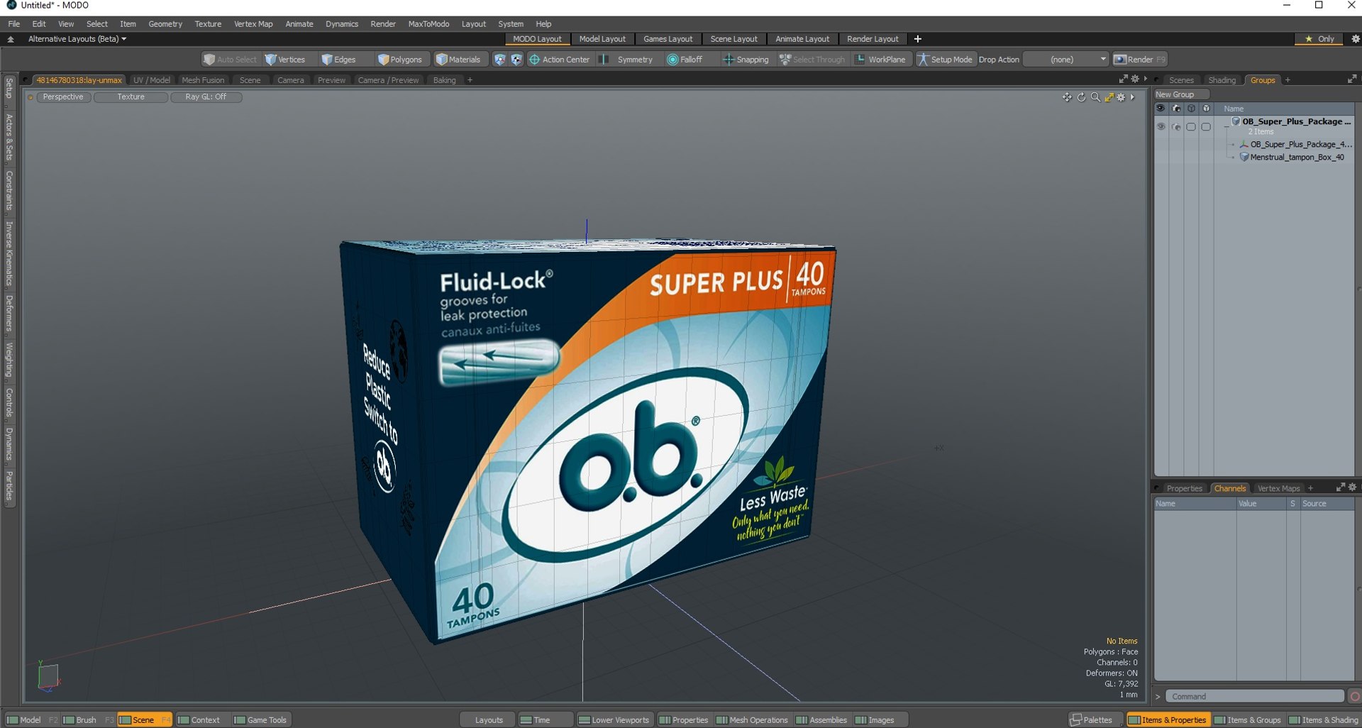 3D OB Super Plus Package 40 Tampons - TurboSquid 2164605