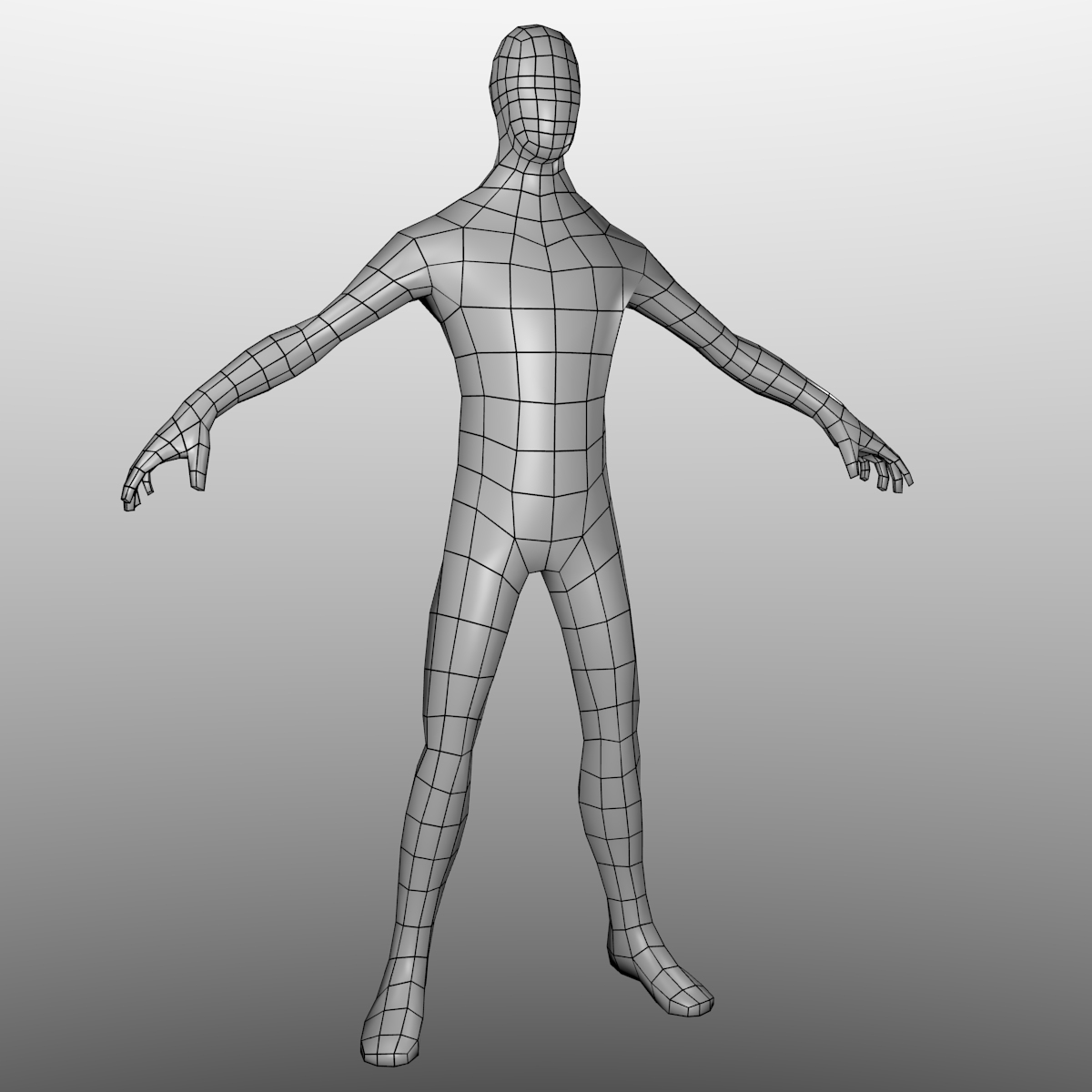 free human base mesh animations 3d model
