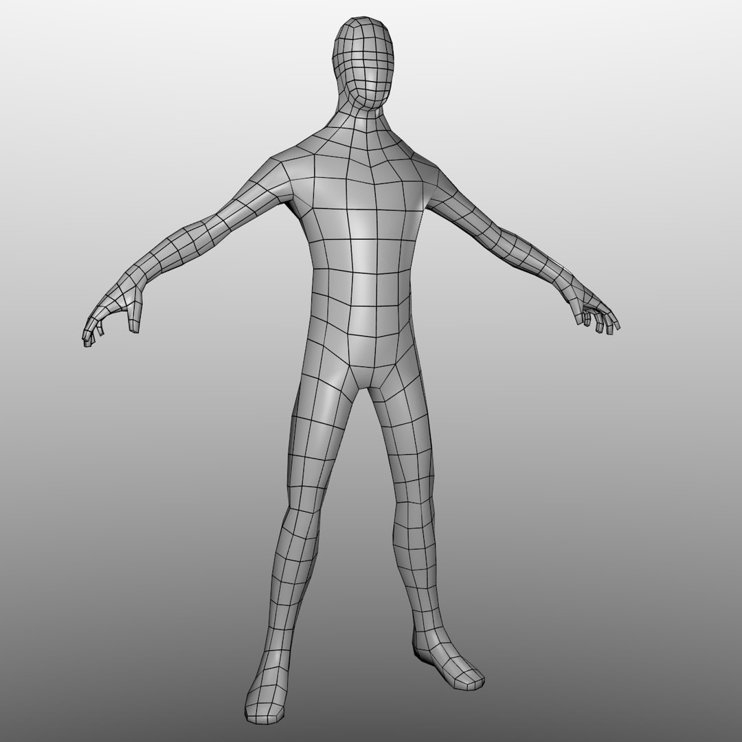 Free Human Base Mesh Animations 3d Model