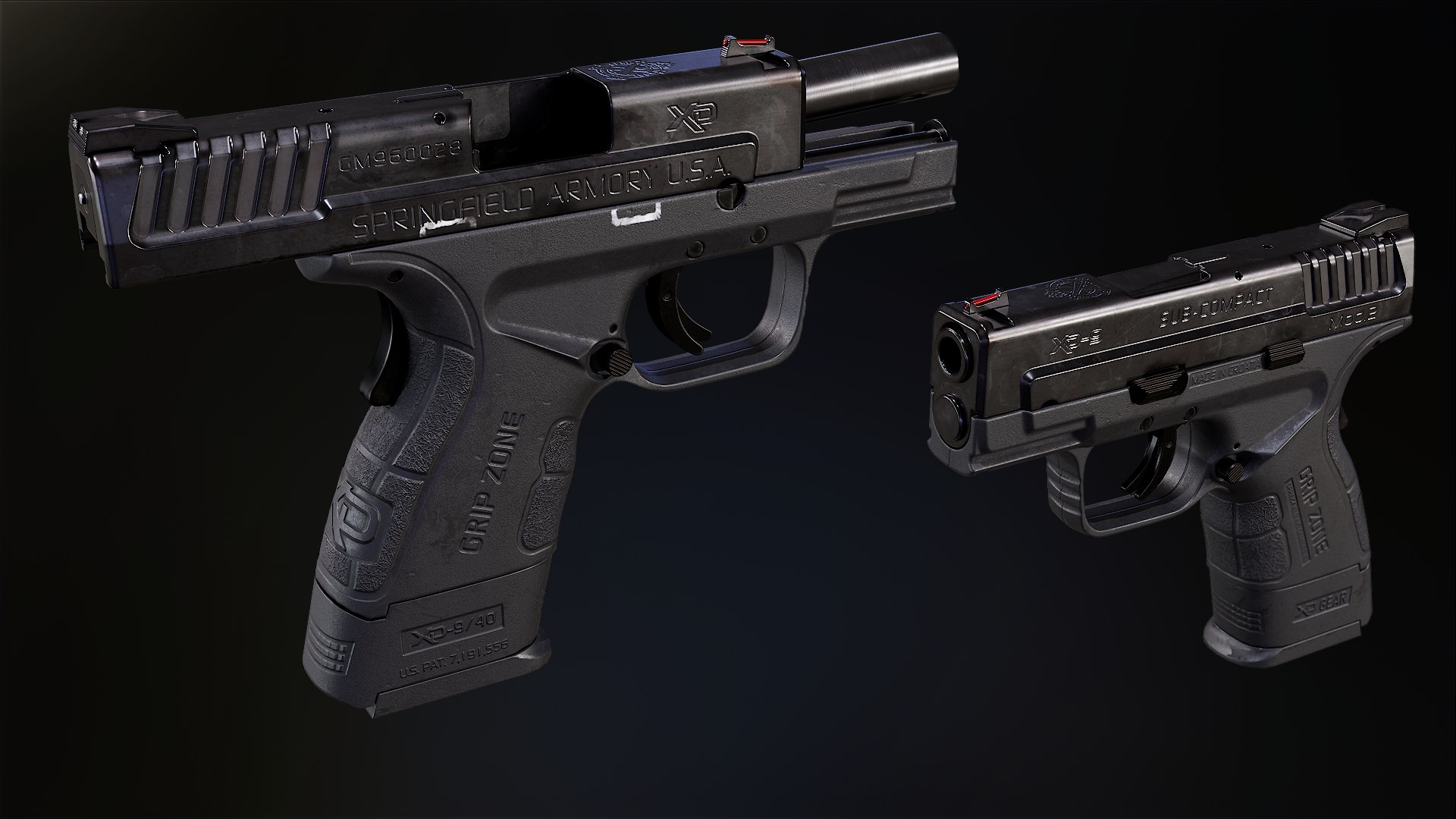 Springfield XD-MOD2 - Black 3D Model - TurboSquid 1958077