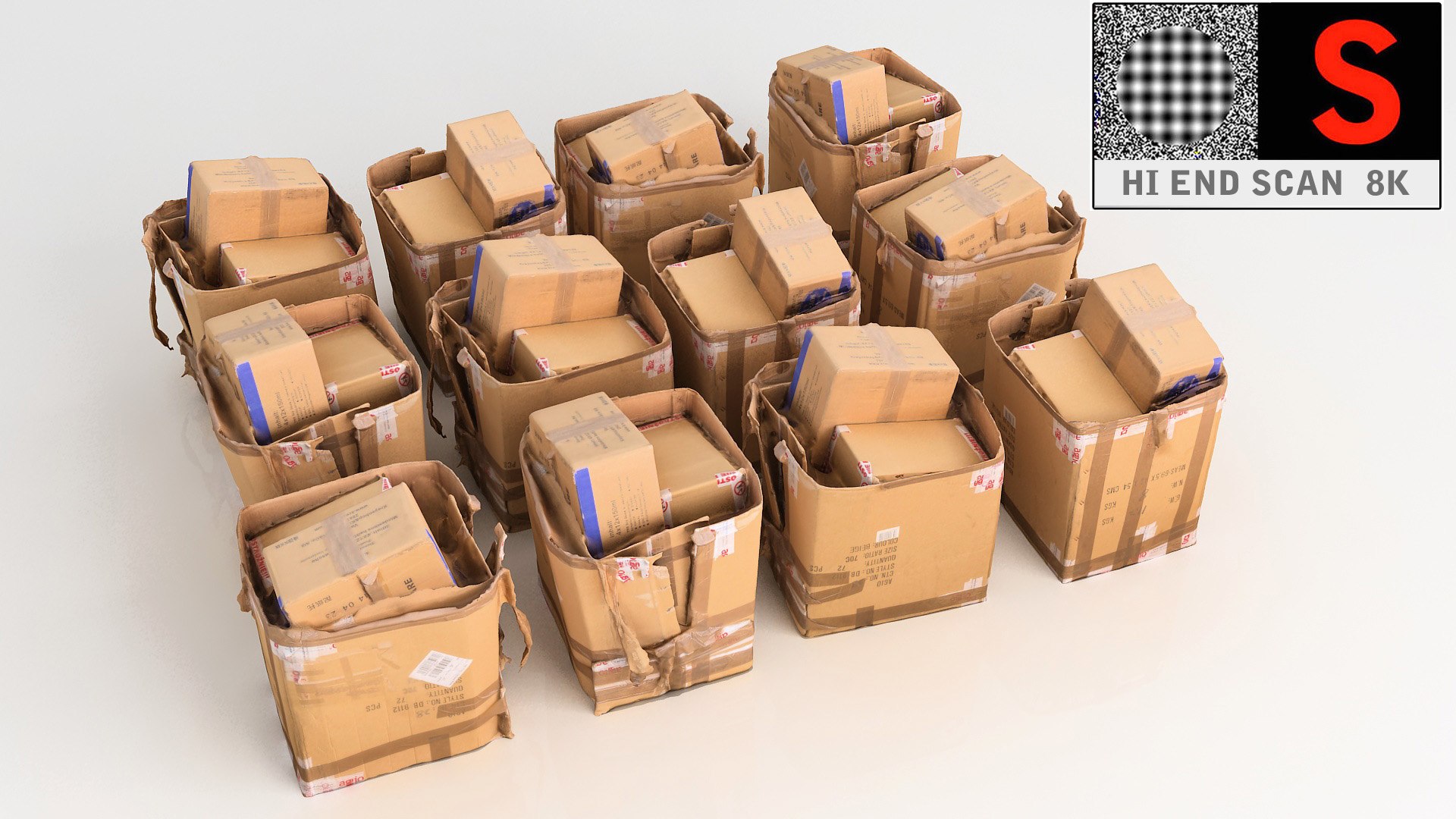 3d Scanned Packed Model