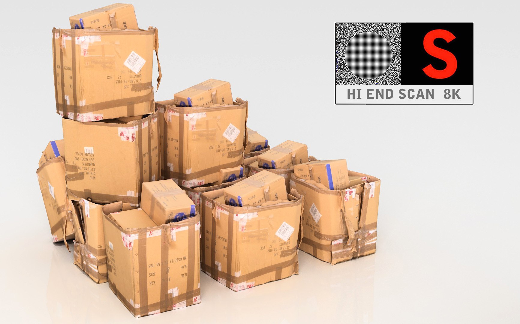 3d Scanned Packed Model