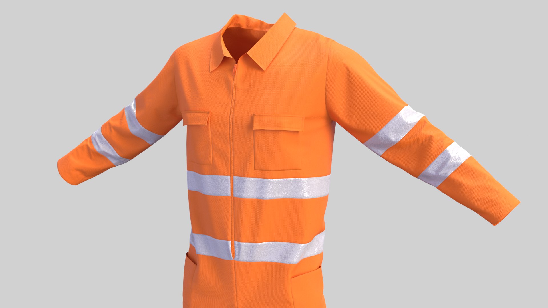 Hi Vis Work Overalls 3D Model - TurboSquid 2107076