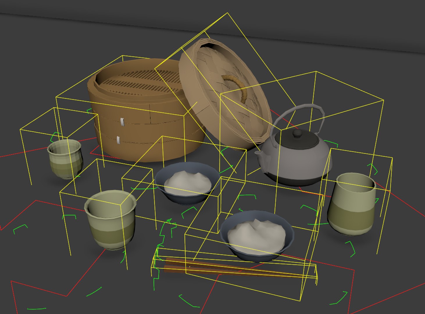 3D Stylised Dinner Set - TurboSquid 1755758