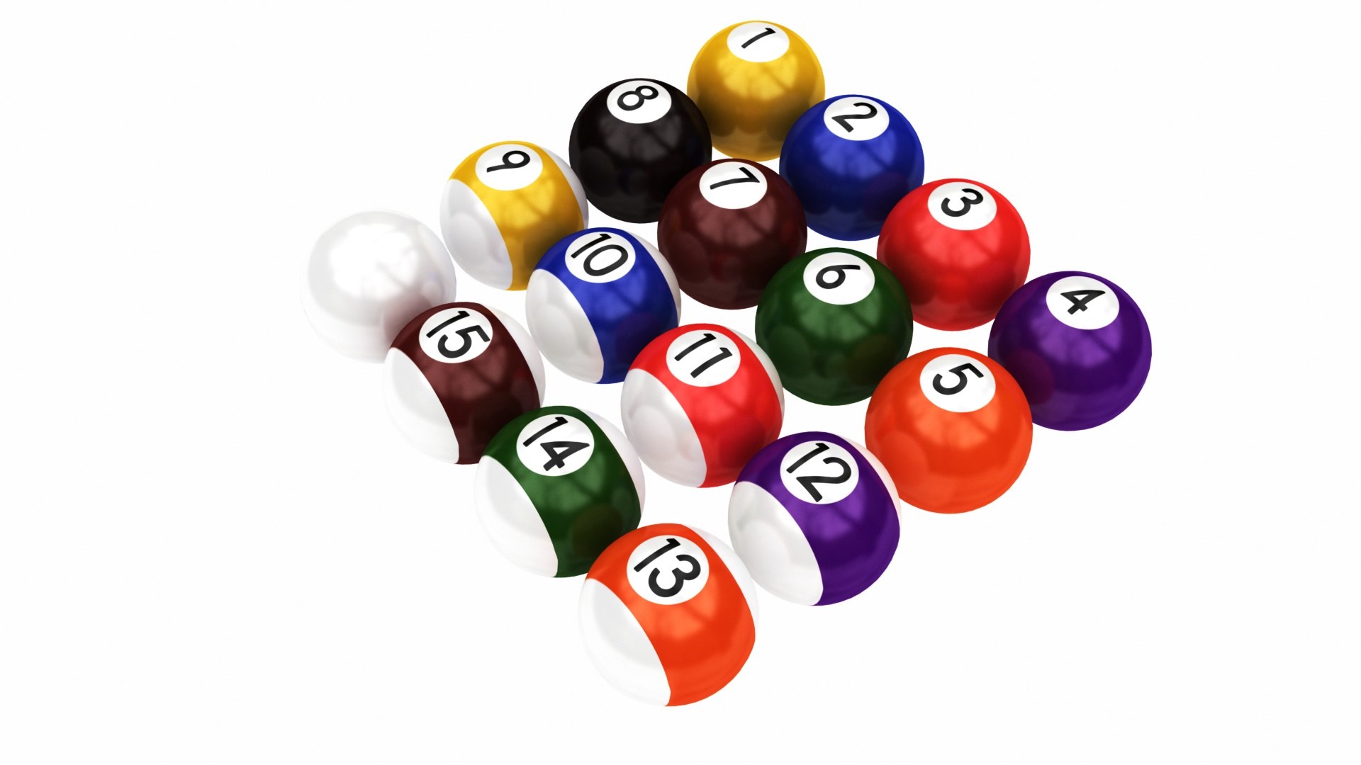 3D Pool Balls - TurboSquid 1492267