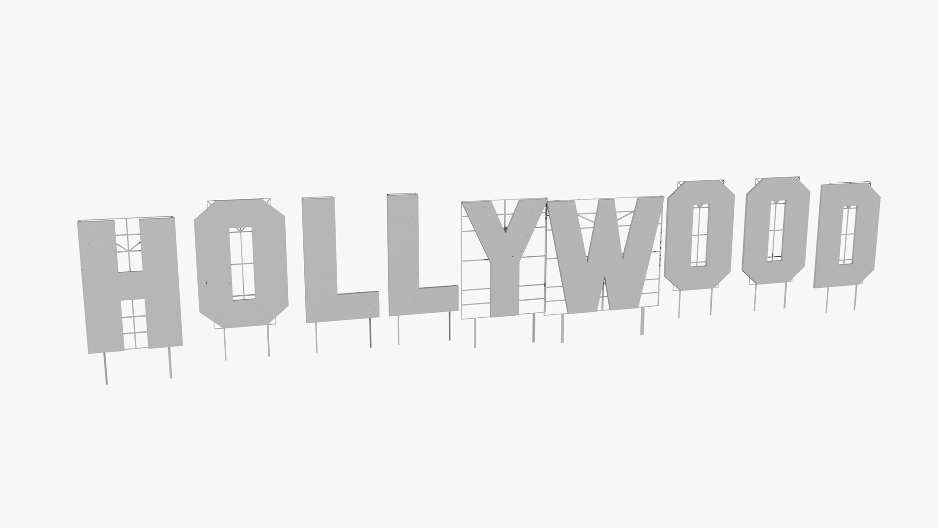 modelo 3d El cartel de Hollywood - TurboSquid 2161688