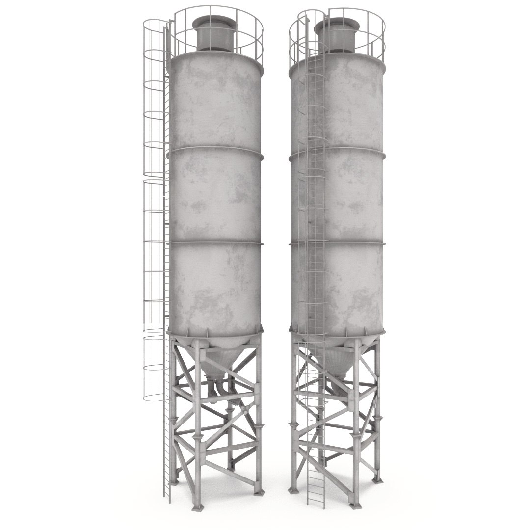 Cement Silo 3D Model - TurboSquid 1222477
