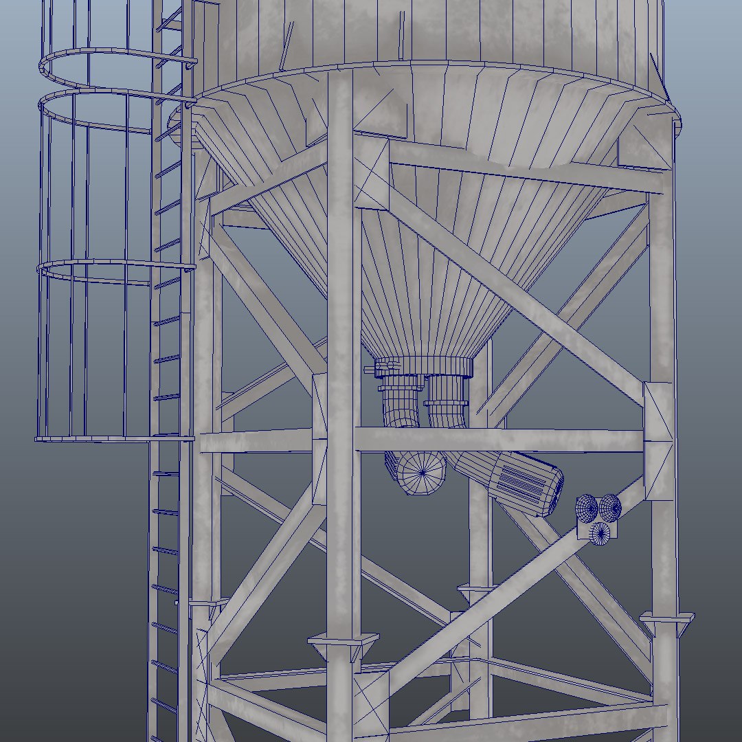 Cement Silo 3D Model - TurboSquid 1222477