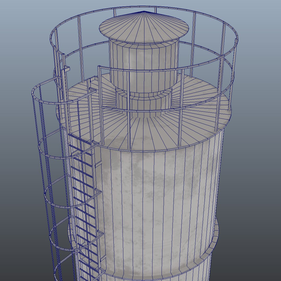 Cement Silo 3D Model - TurboSquid 1222477