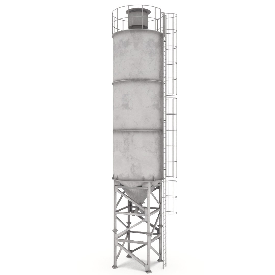 Cement Silo 3D Model - TurboSquid 1222477