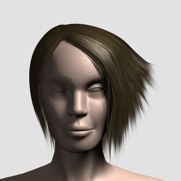 hair character mesh 3d model