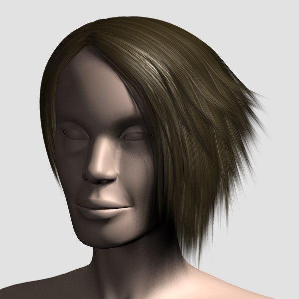 hair character mesh 3d model
