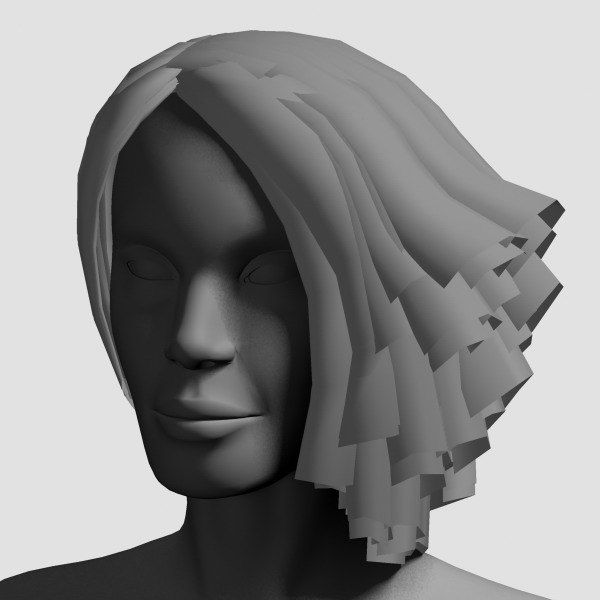 hair character mesh 3d model