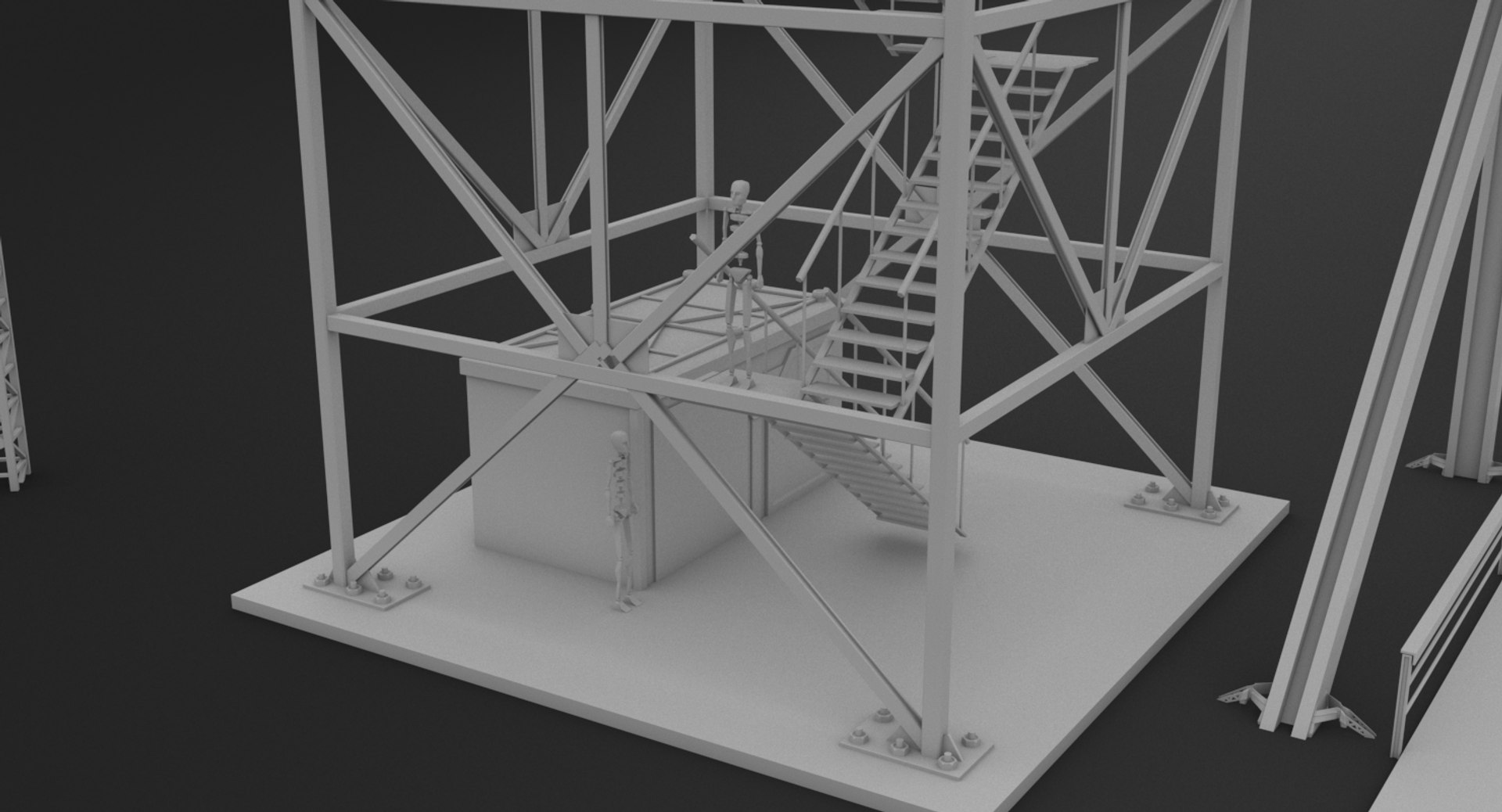 3D Railway Tower - TurboSquid 1321148