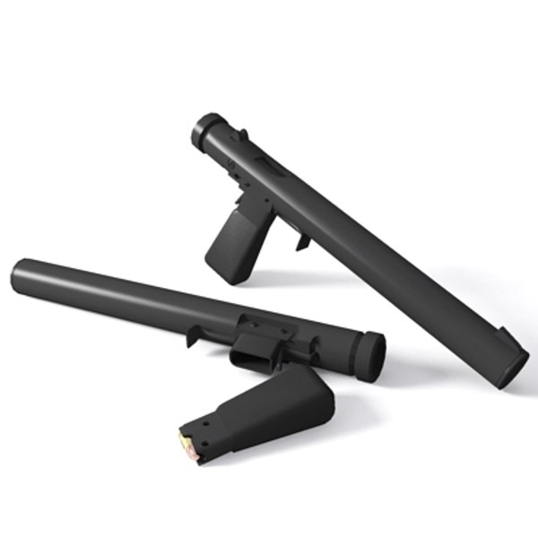 3d model welrod suppressed pistol gun