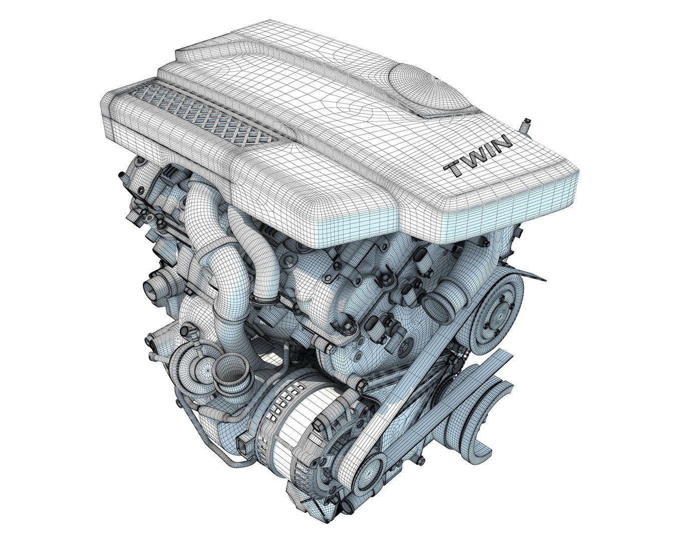 V6 Car Engine Cutaway Model - TurboSquid 1338666