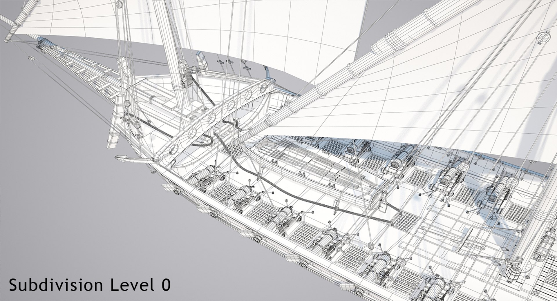 Xebec Sailing Ship 3d Max
