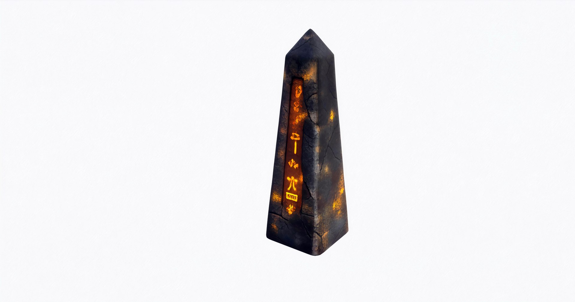 3D Model Ancient Mystic Obelisk With Glowing Runes - TurboSquid 2366919