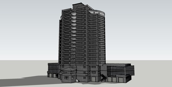 3ds high-rise apartment building