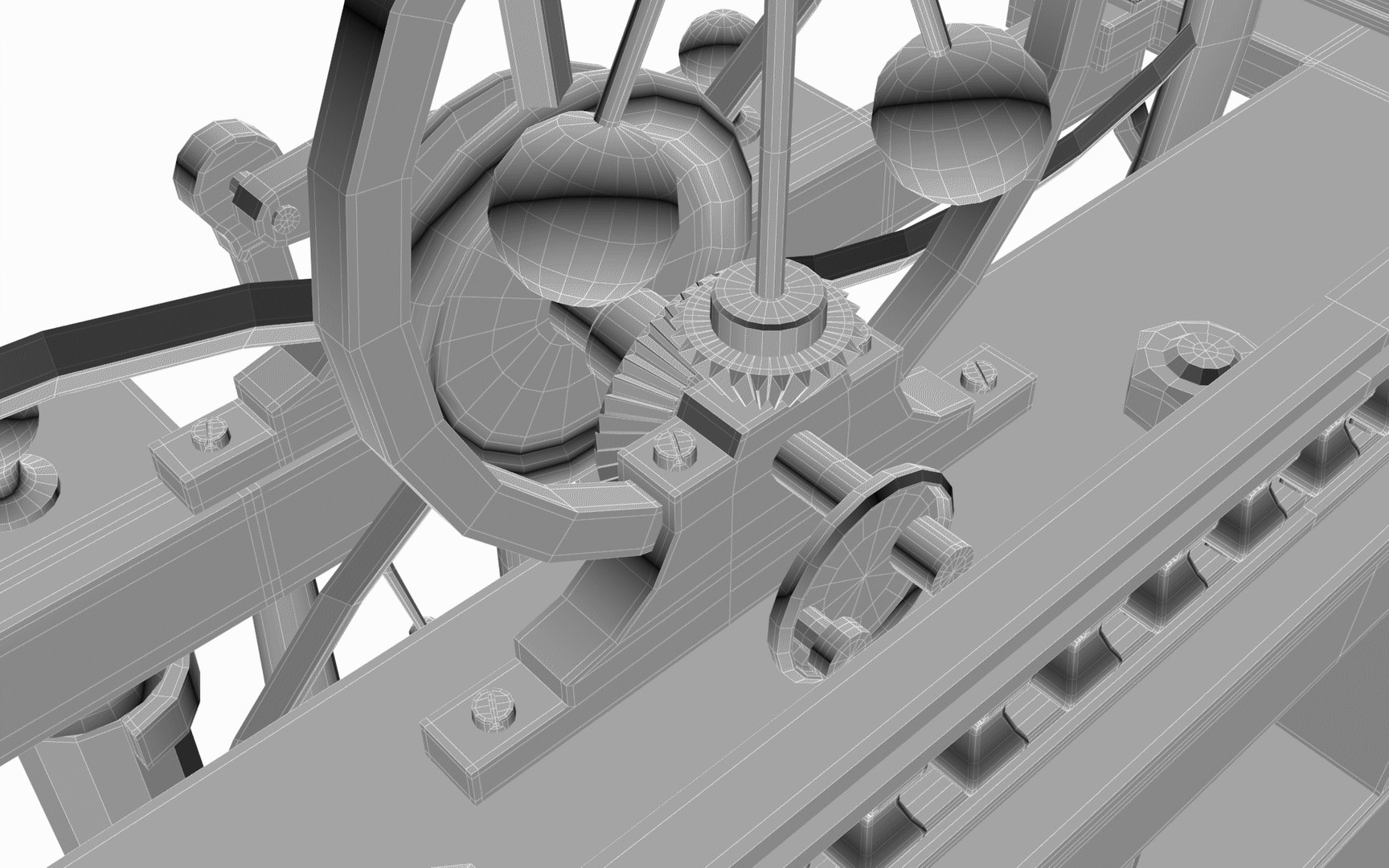 3D French Industrial Steam Engine Clock Model - TurboSquid 1777321