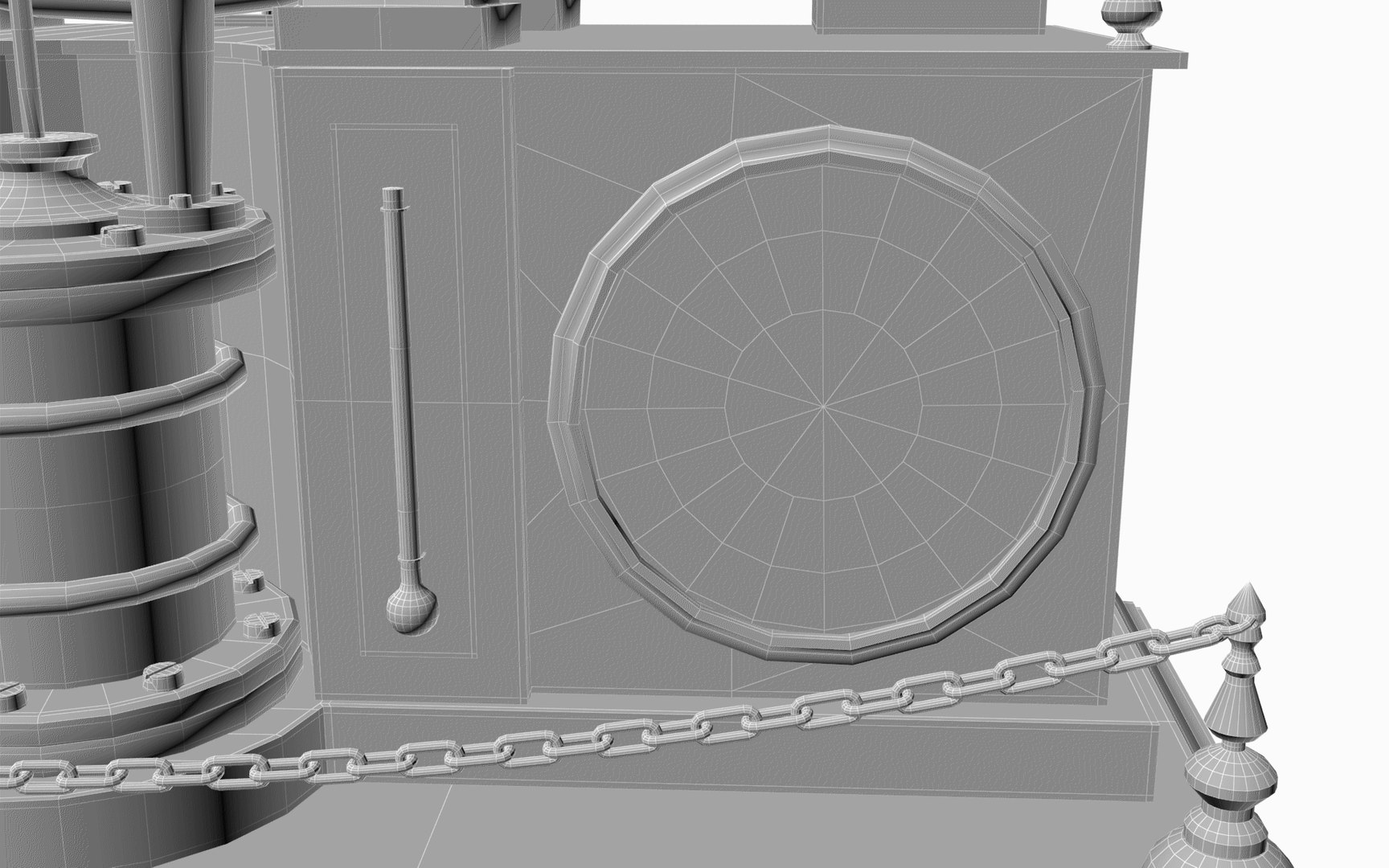 3D French Industrial Steam Engine Clock Model - TurboSquid 1777321