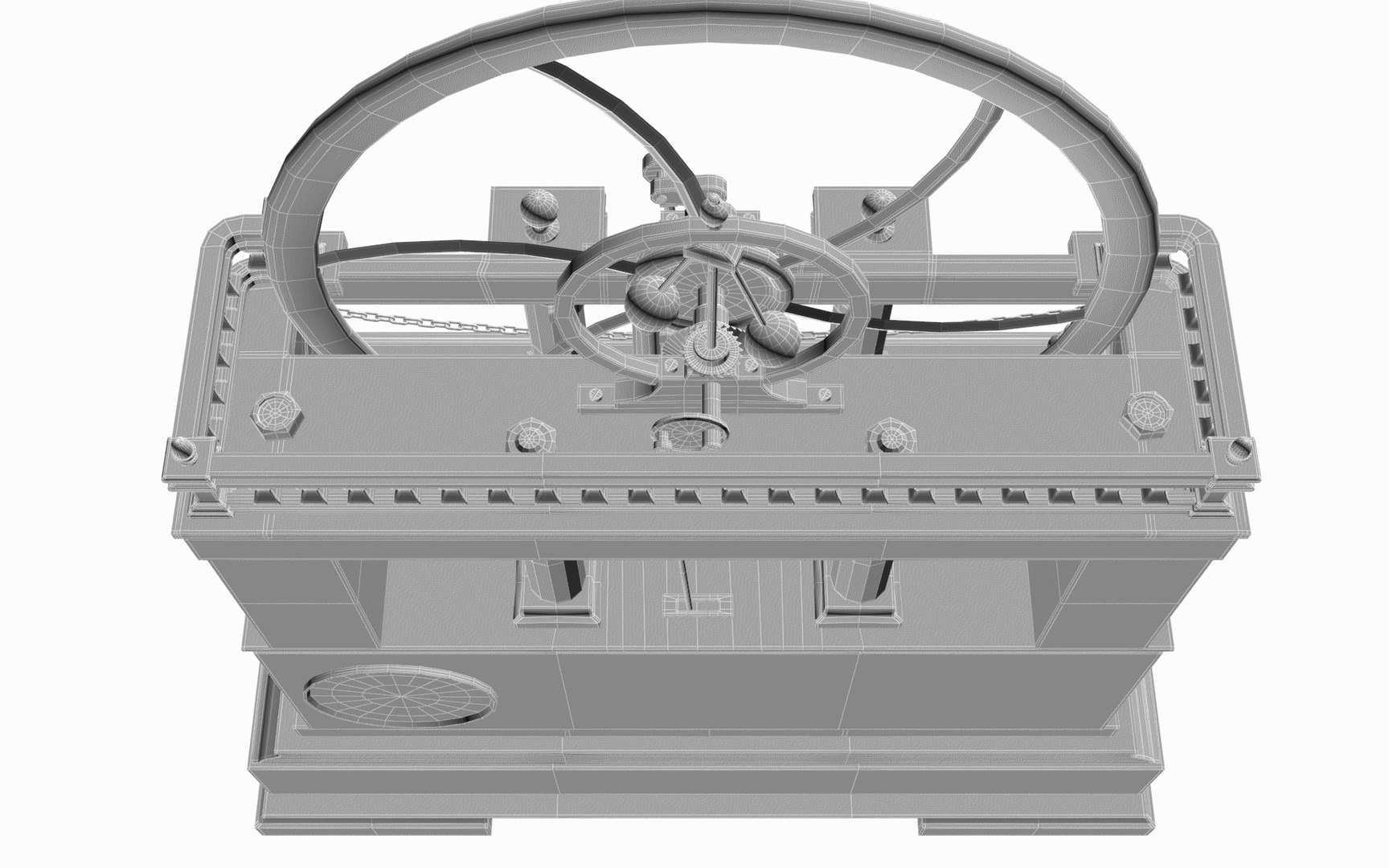 3D French Industrial Steam Engine Clock Model - TurboSquid 1777321