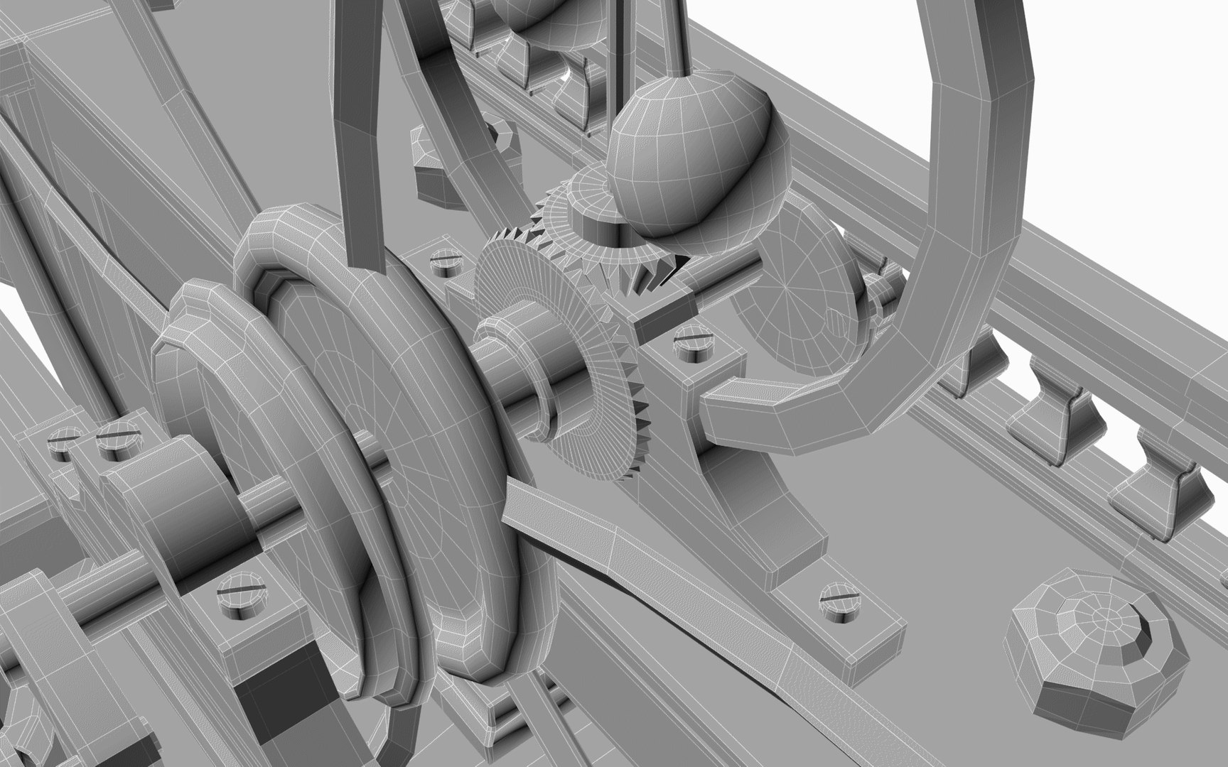 3D French Industrial Steam Engine Clock Model - TurboSquid 1777321