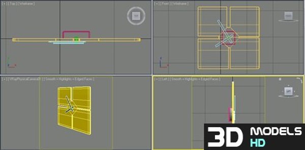 lines clock 3d model