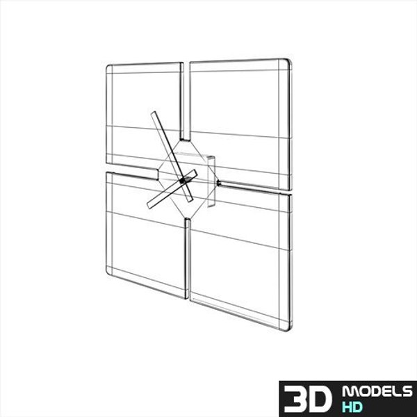lines clock 3d model