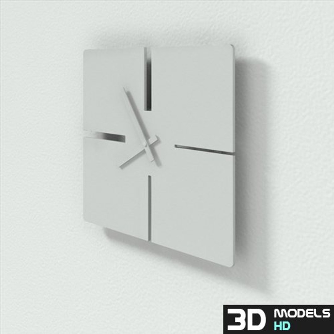Lines Clock 3d Model