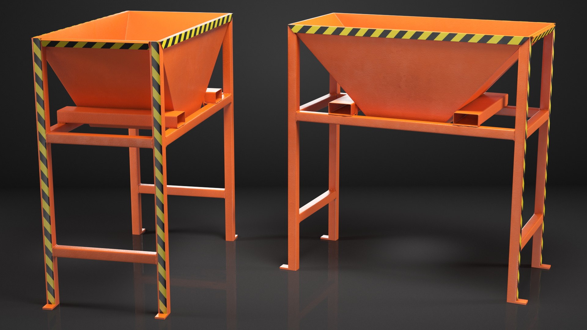 Silo Container Filling Funnel Orange 3D model - TurboSquid 1759639