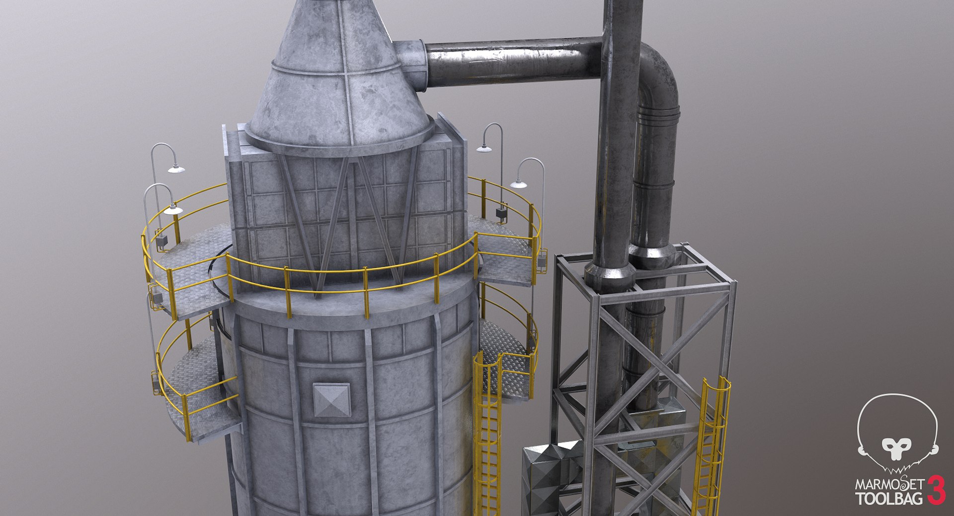 3D Oil Refinery Furnace - TurboSquid 1327462