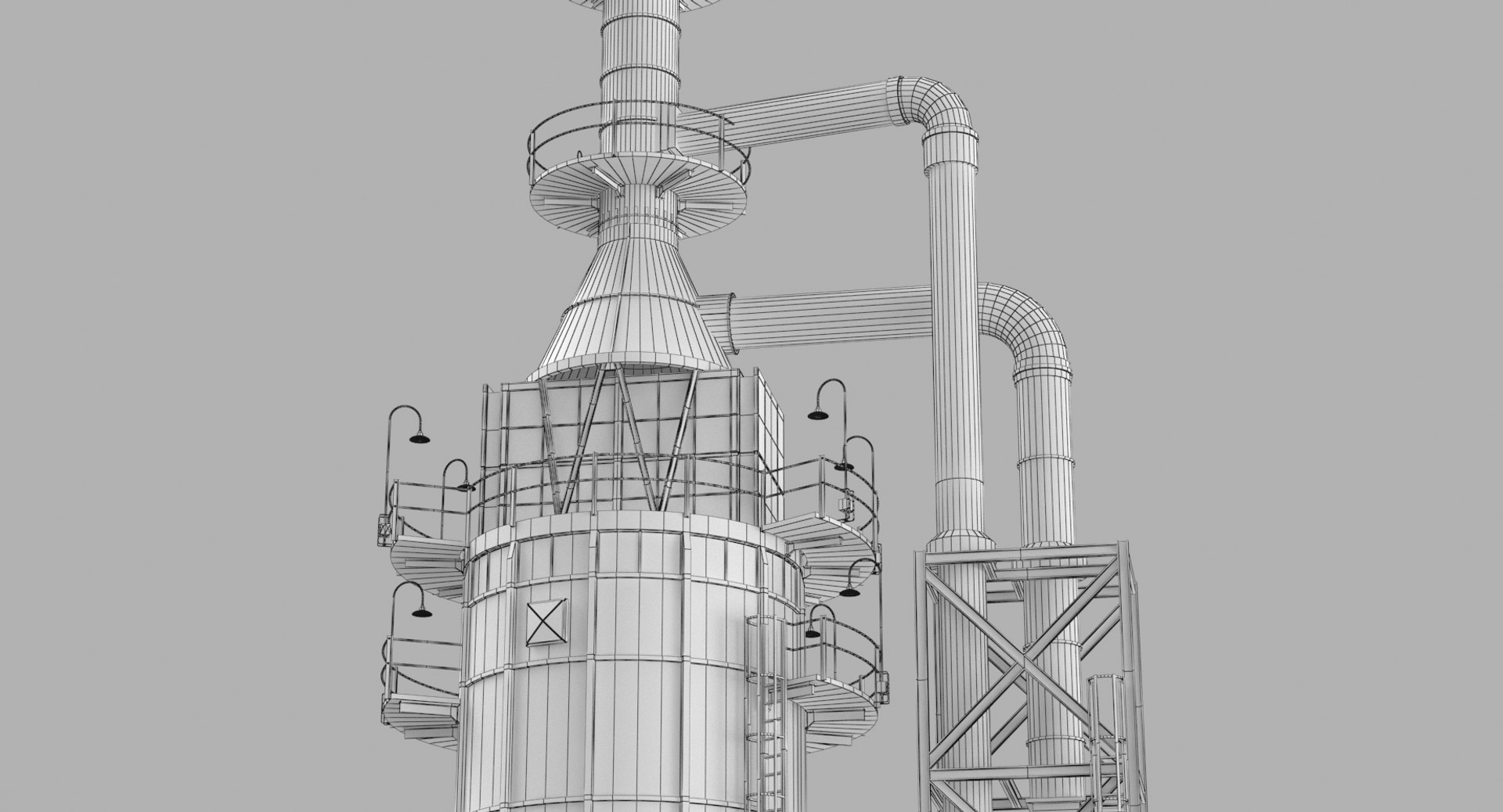 3D oil refinery furnace - TurboSquid 1327462