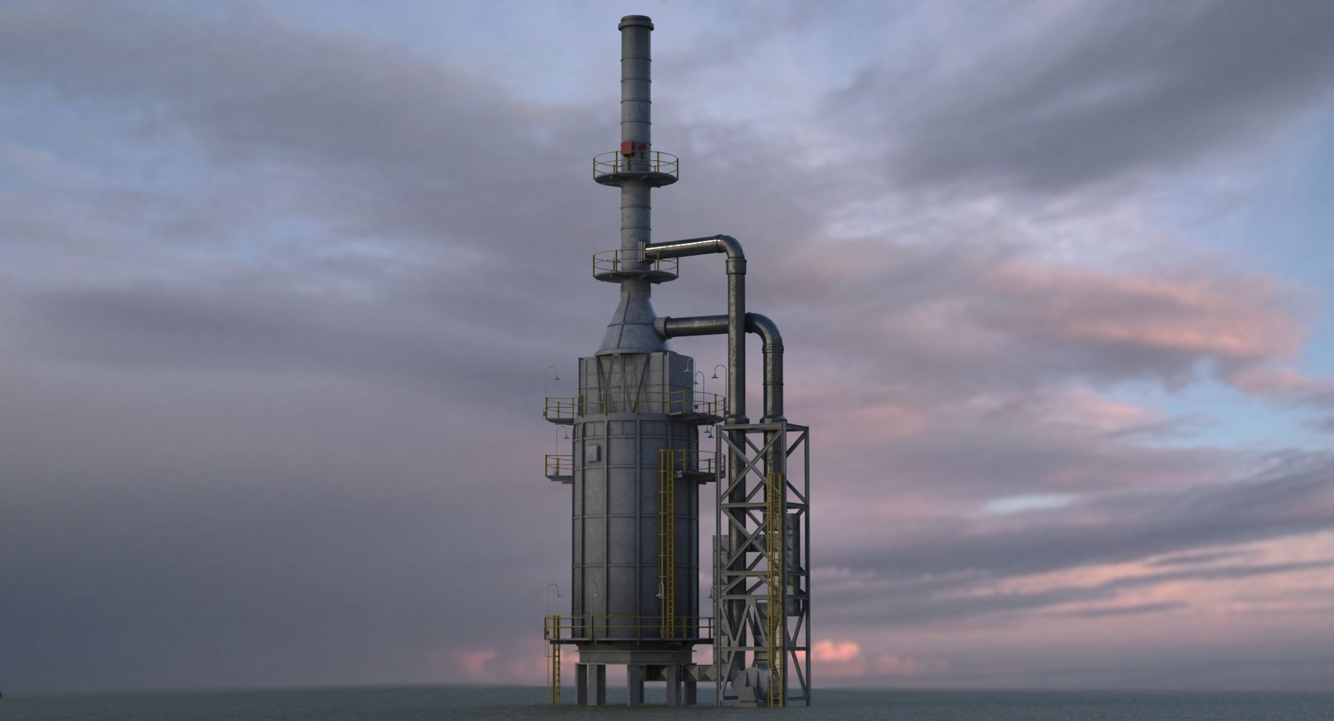 3D oil refinery furnace - TurboSquid 1327462