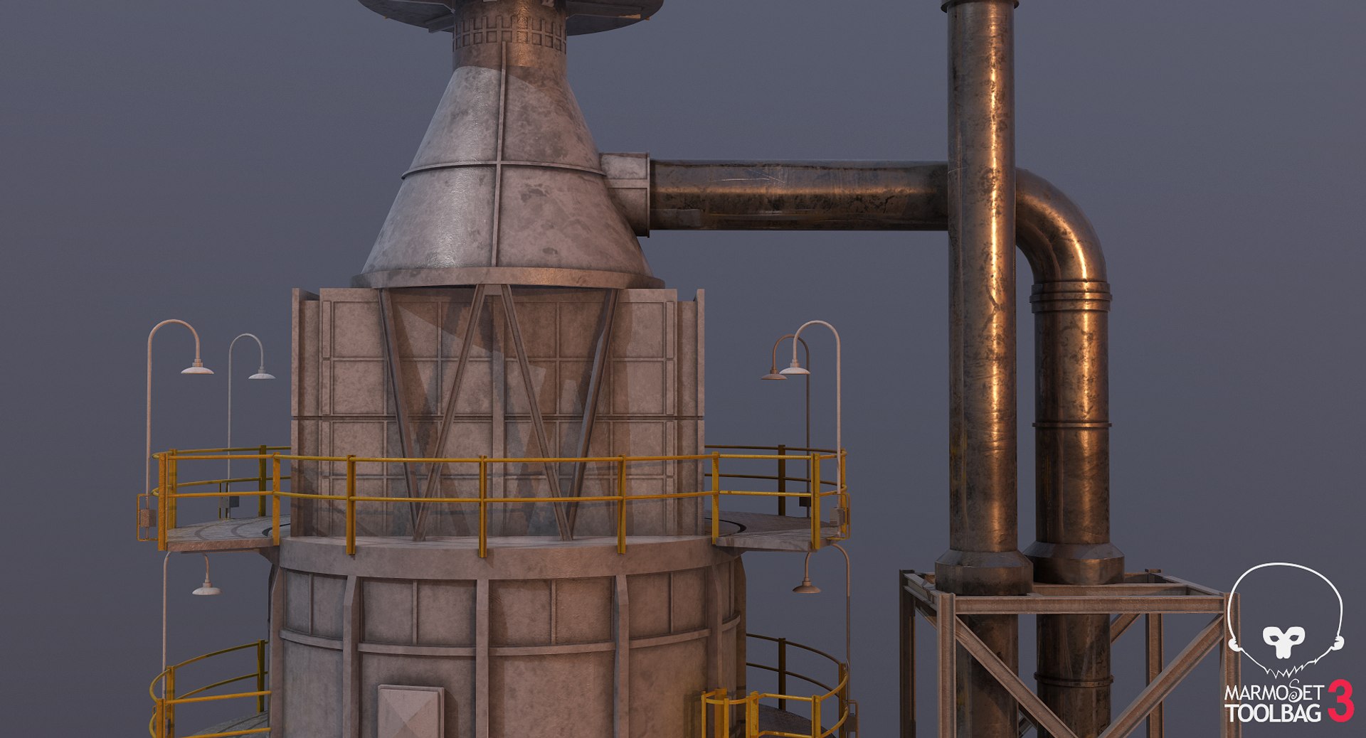 3D oil refinery furnace - TurboSquid 1327462