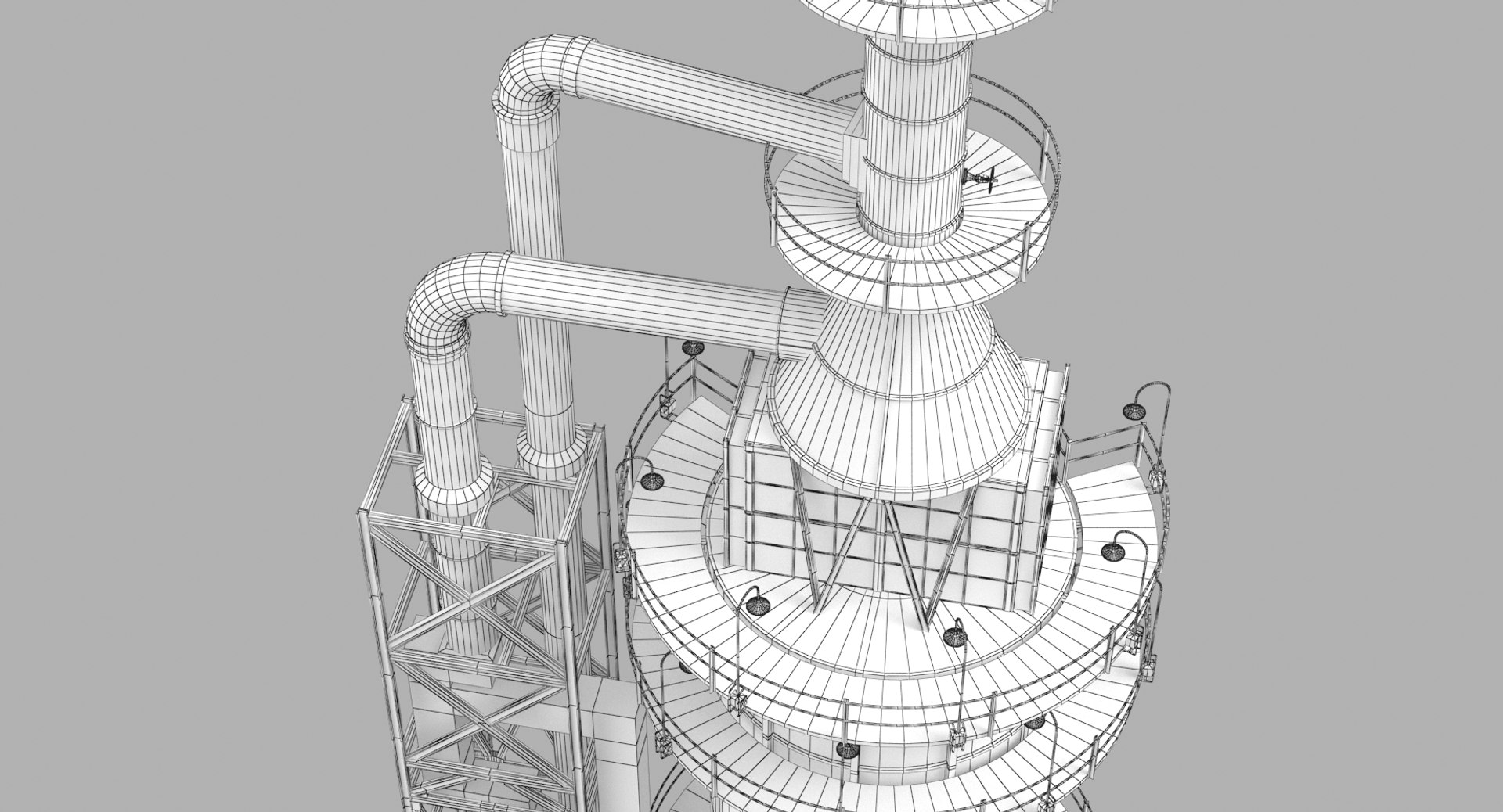 3D oil refinery furnace - TurboSquid 1327462