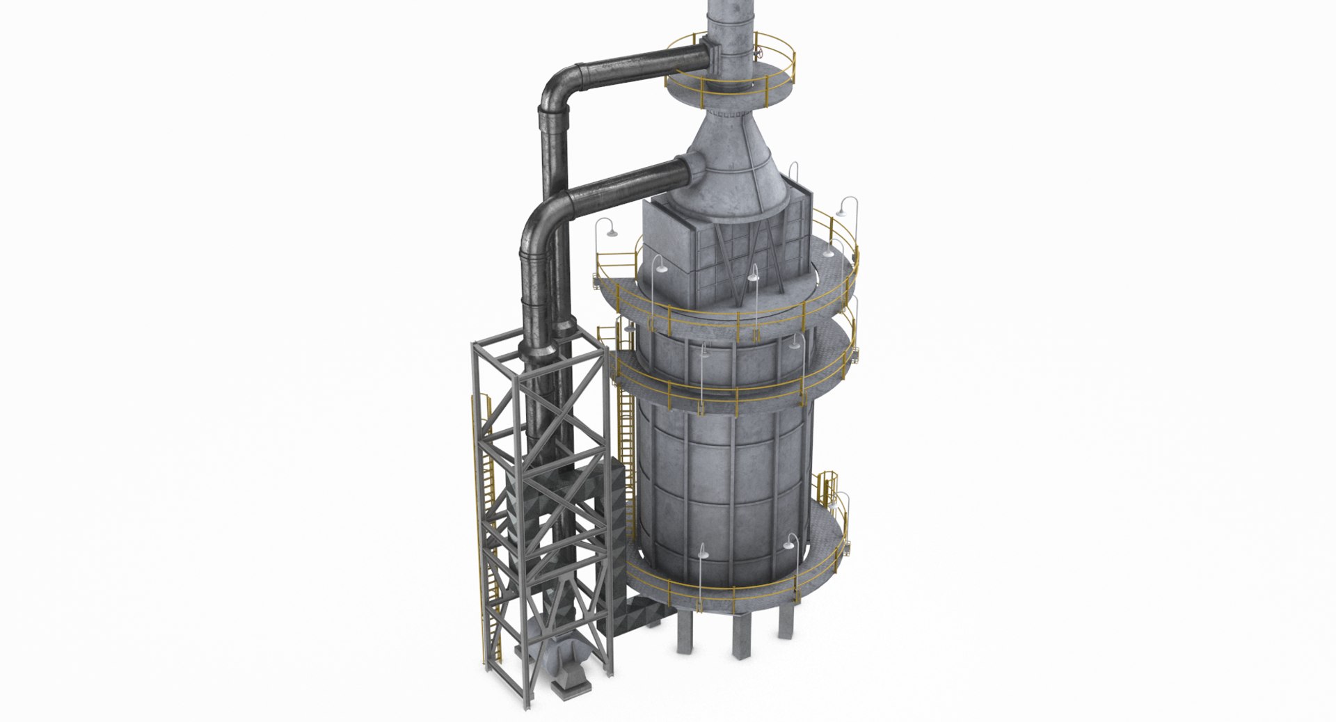 3D Oil Refinery Furnace - TurboSquid 1327462