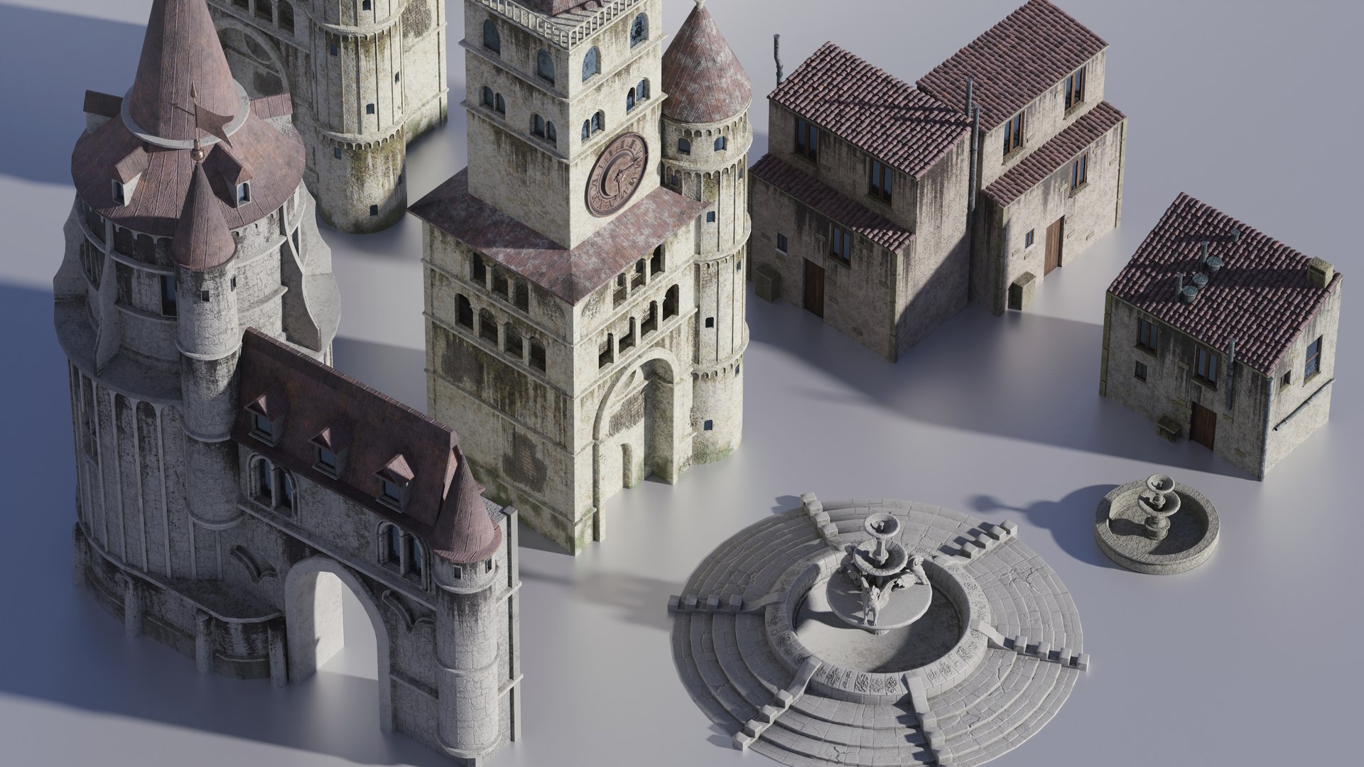 3D Romanesque 3D Asset Collection Model - TurboSquid 2165964