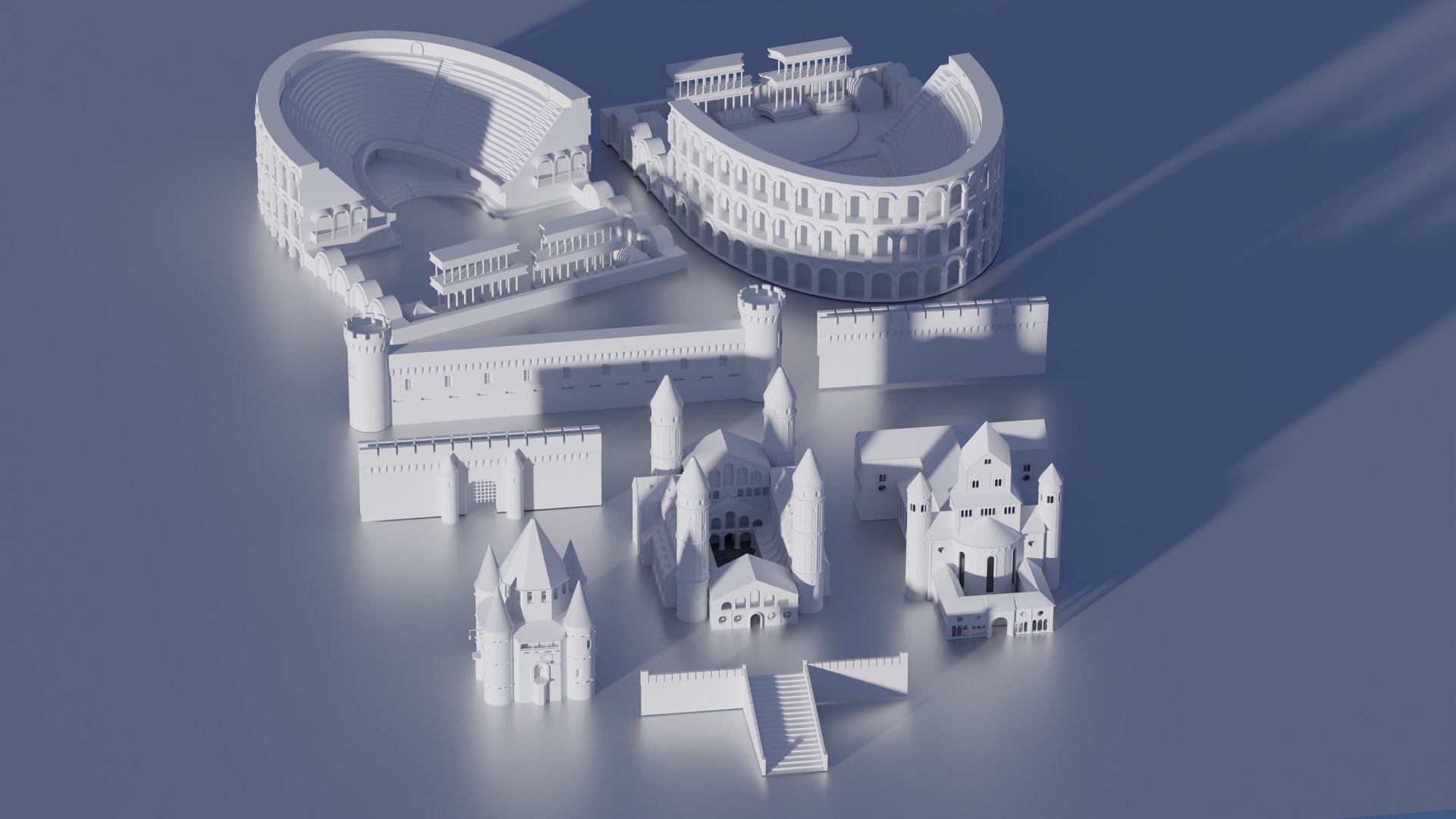 3D Romanesque 3D Asset Collection model - TurboSquid 2165964