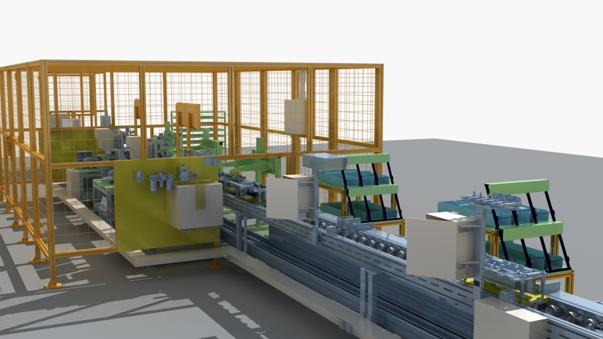 3D Model Industrial Equipment 30 - Semi Automated Welding Production ...