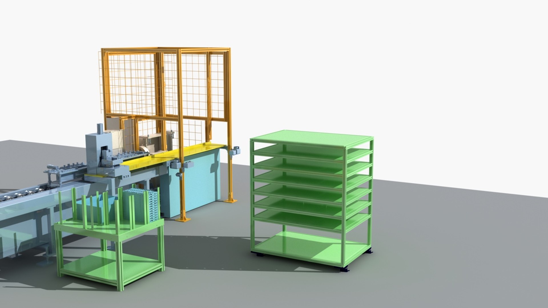 3D Model Industrial Equipment 30 - Semi Automated Welding Production ...