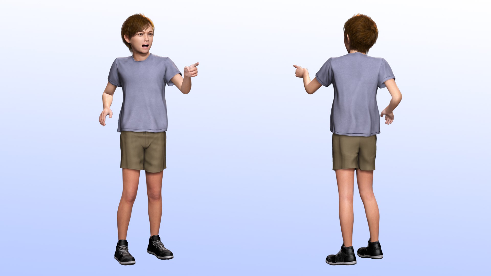 3D Model Mehal - Realistic Child Ready Kids Low-poly - TurboSquid 2217268