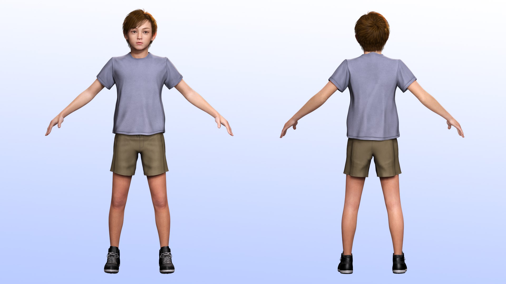 3D Model Mehal - Realistic Child Ready Kids Low-poly - TurboSquid 2217268