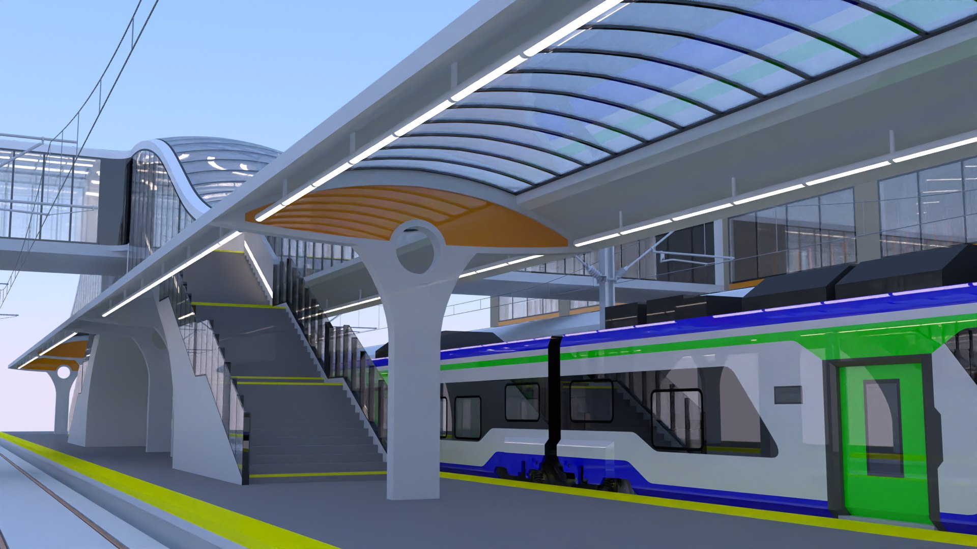 3D Stations With Hitachi HTR 412 - TurboSquid 2390406